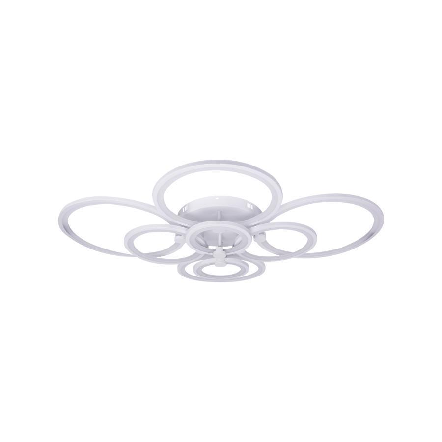 Lustra LED cu Telecomanda Asteria 264W 8 Cercuri Dimabila Alb - Corpuri ...
